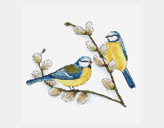 Birds on a Willow Cross Stitch Pattern | Etsy