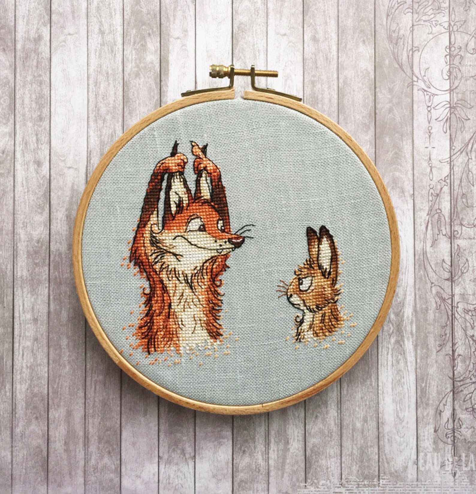 Fox and Rabbit Cross Stitch Pattern Fox and Bunny Friends | Etsy UK