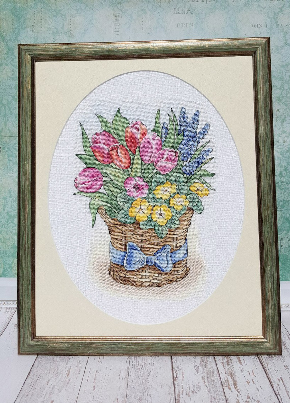 Basket of Flowers Cross Stitch Pattern - Etsy