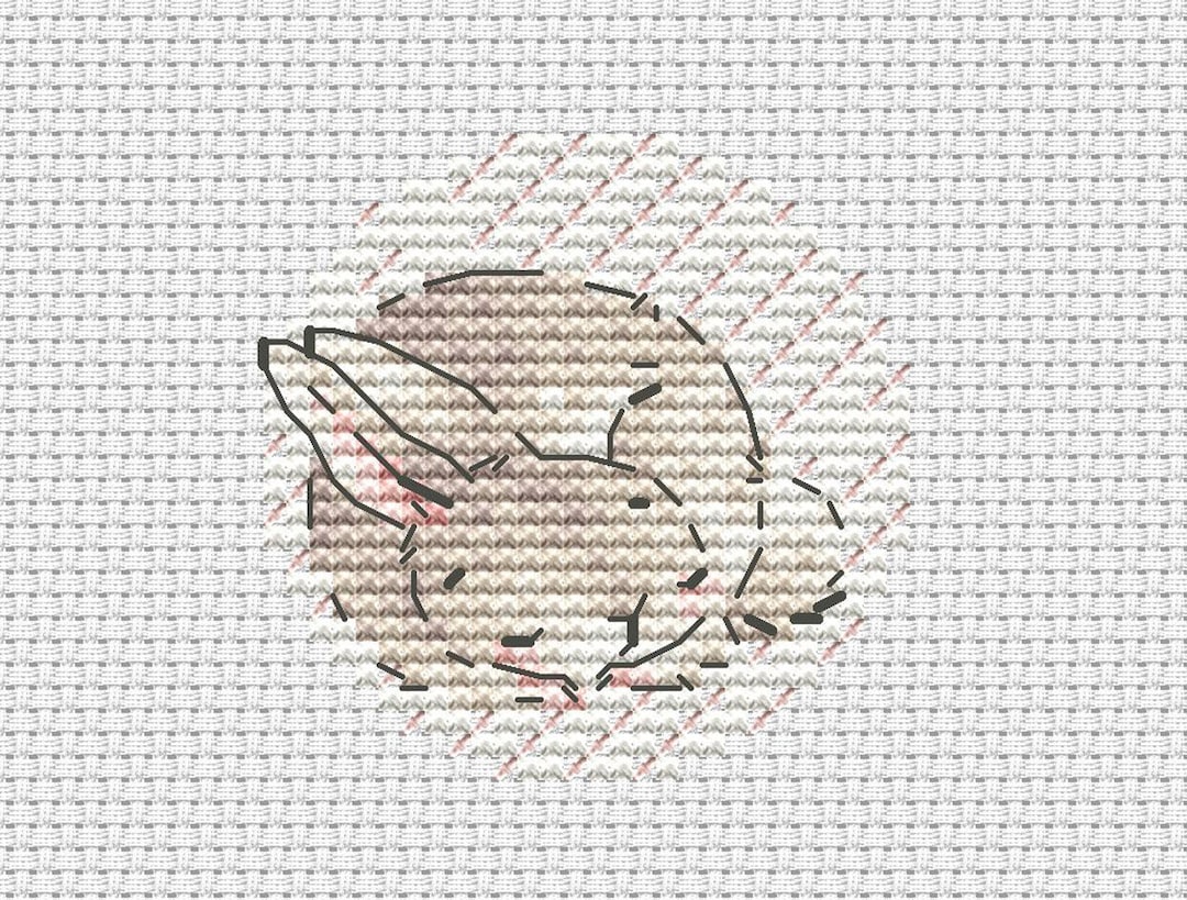 Little Rabbit Cross Stitch Pattern Sleeping Baby Bunny Cross Stitch ...