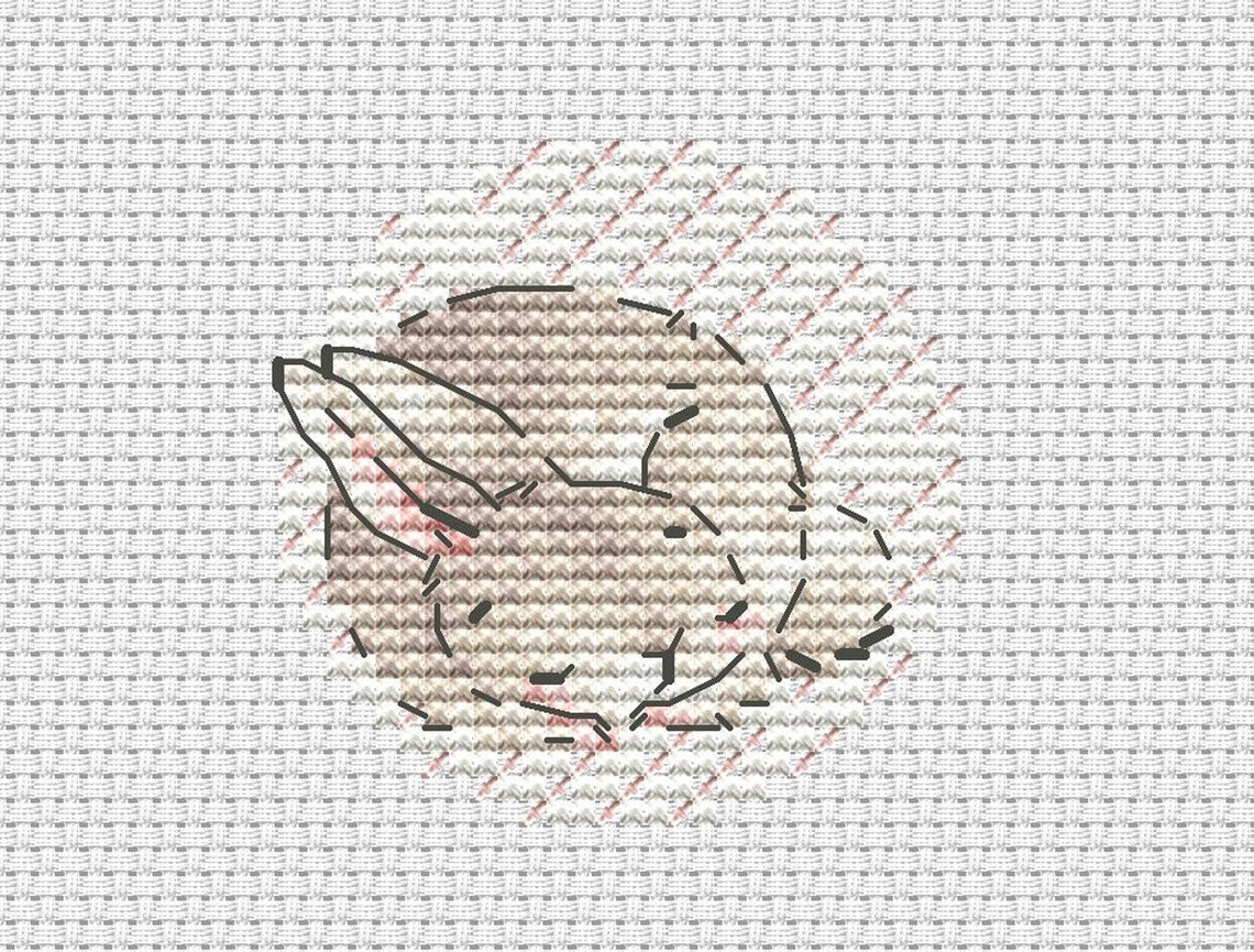 Little Rabbit Cross Stitch Pattern Sleeping Baby Bunny Cross - Etsy