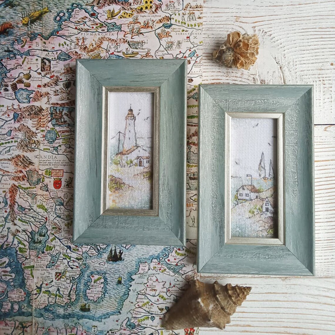 Seashore Landscape Cross Stitch Pattern Summer Sea View Cross - Etsy