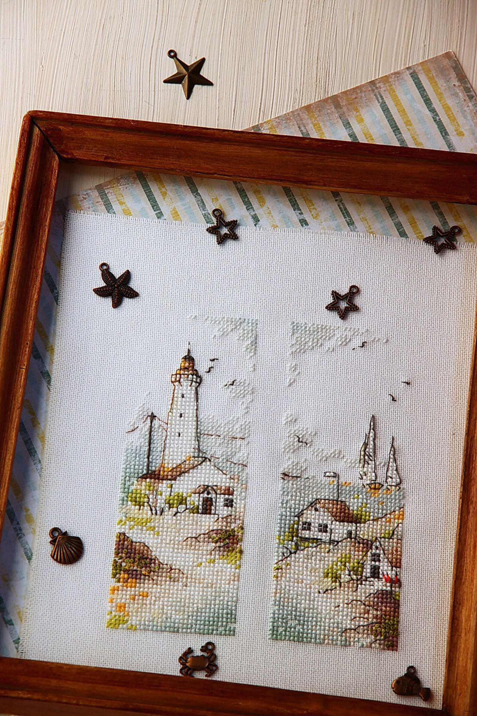 Seashore Landscape Cross Stitch Pattern Summer Sea View Cross - Etsy