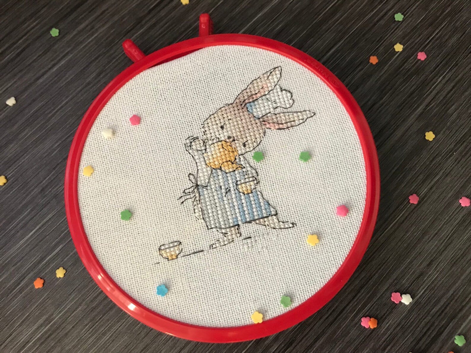 Cute Cook Cross Stitch Pattern Bunny With Cup of Tea Cross Stitch ...