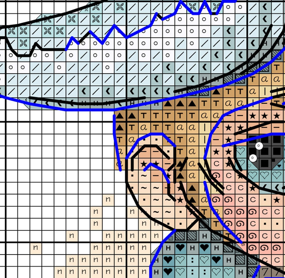 Boy With Crocodile Cross Stitch Pattern Blue Eyes Boy Cross Stitch Boy ...