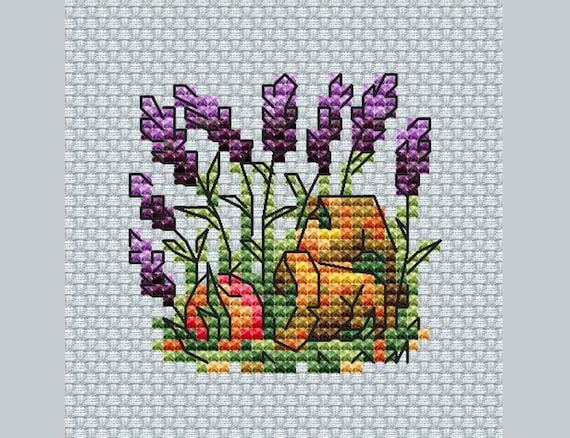 Lavender Cross Stitch Pattern - Etsy