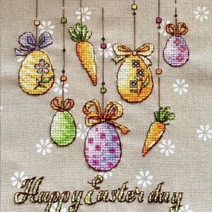Happy Easter Cross Stitch Pattern - Etsy