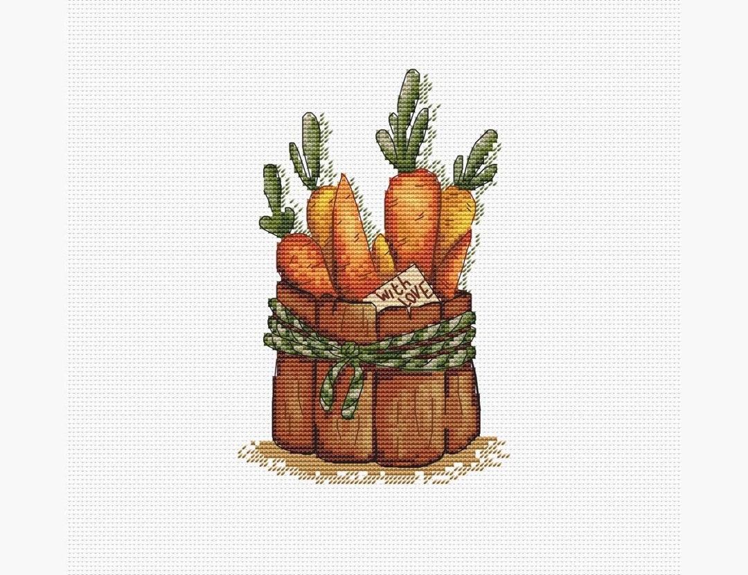 Carrot Cross Stitch Pattern - Etsy