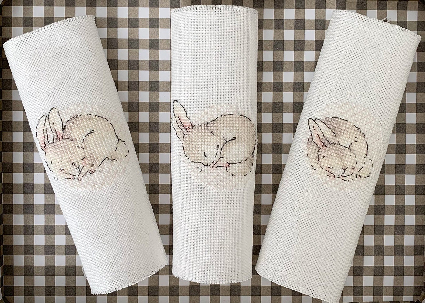 Little Rabbit Cross Stitch Pattern Sleeping Baby Bunny Cross Stitch ...