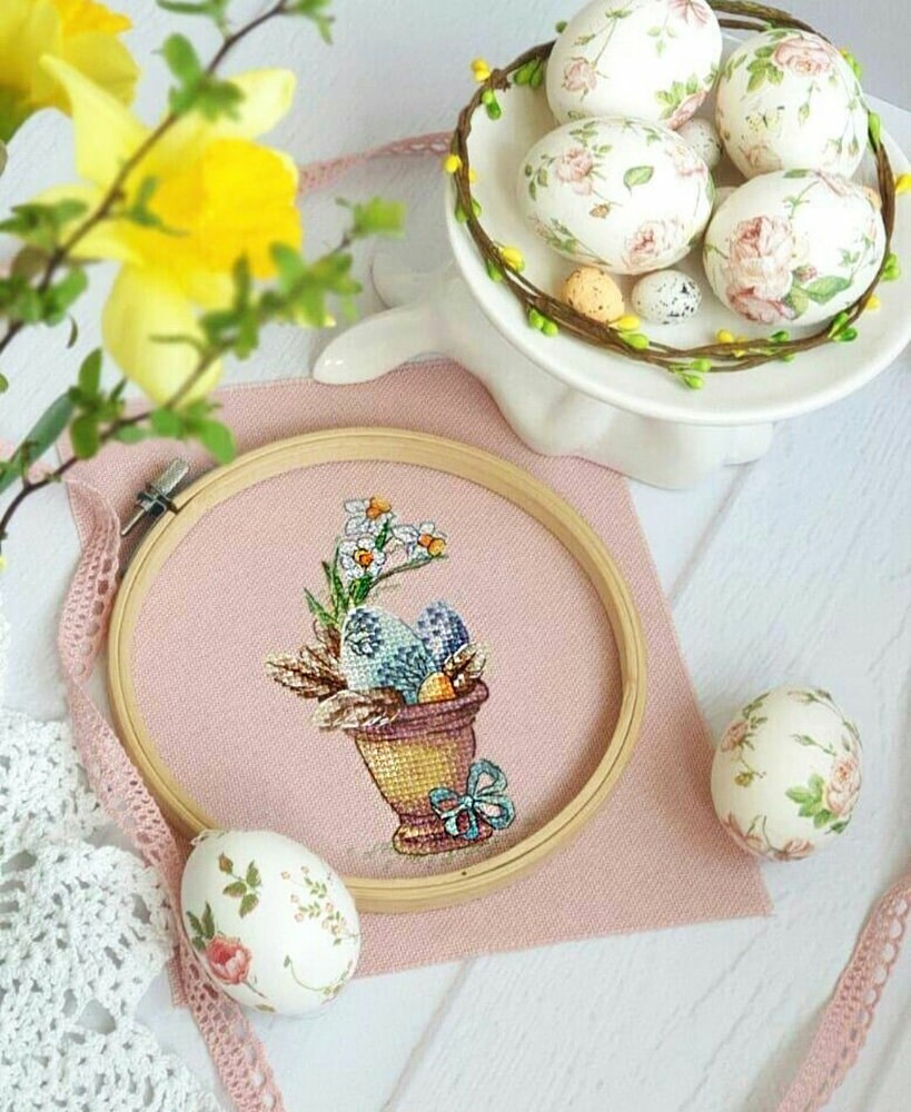 Beautiful Easter Cross Stitch Pattern Easy Easter Cross Stitch | Etsy