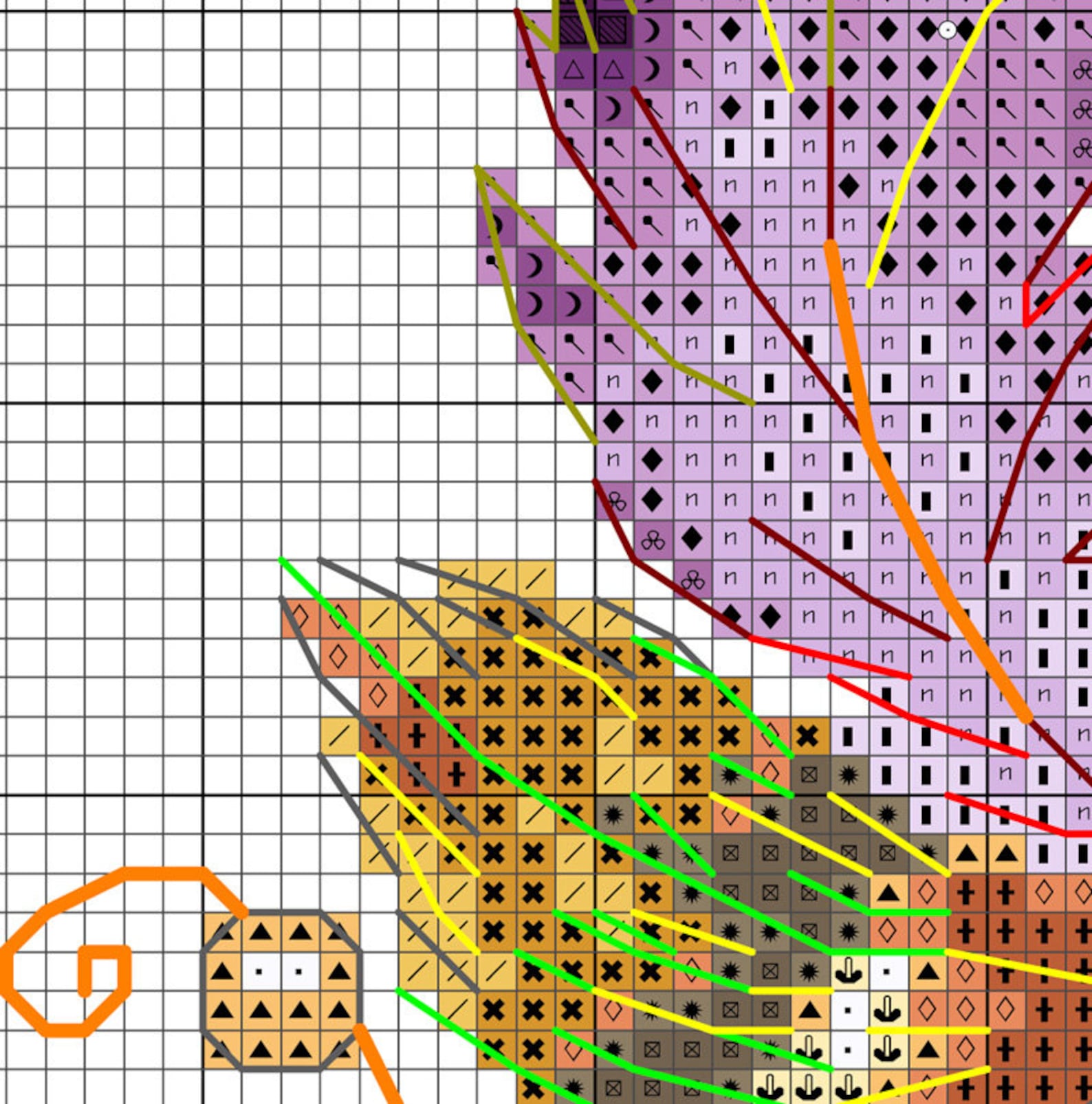 Feather Wreath Cross Stitch Pattern Bird Feathers Cross Stitch | Etsy