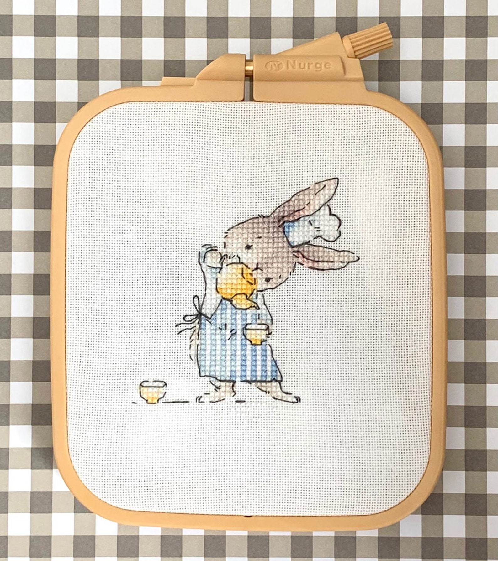 Cute Cook Cross Stitch Pattern Bunny With Cup of Tea Cross Stitch ...