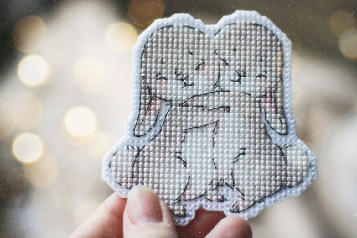 Twins Cross Stitch Pattern Twin Bunnies Cross Stitch Gift for Twins - Etsy