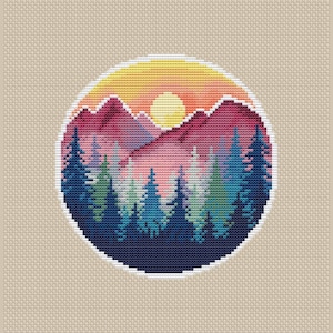 Sunset Cross Stitch Pattern - Etsy