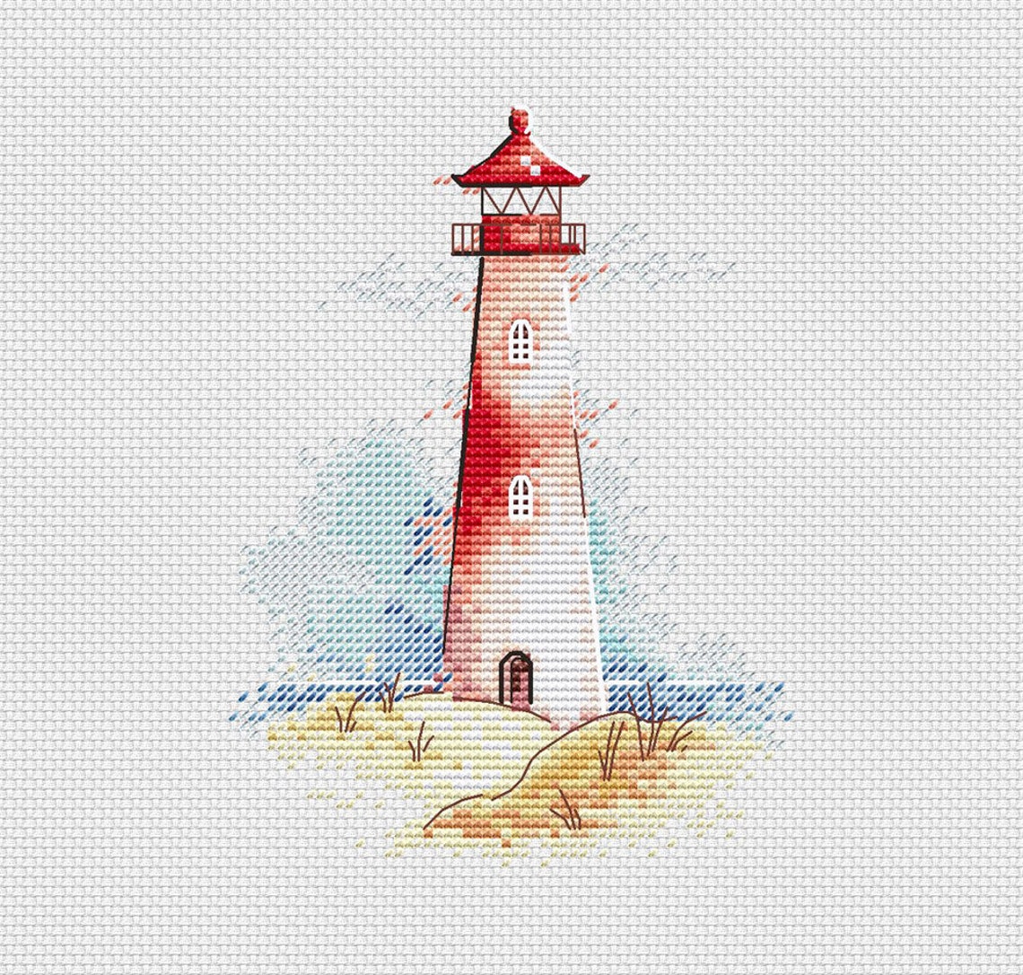 Lighthouse Cross Stitch Pattern Small Lighthouse Cross Stitch - Etsy