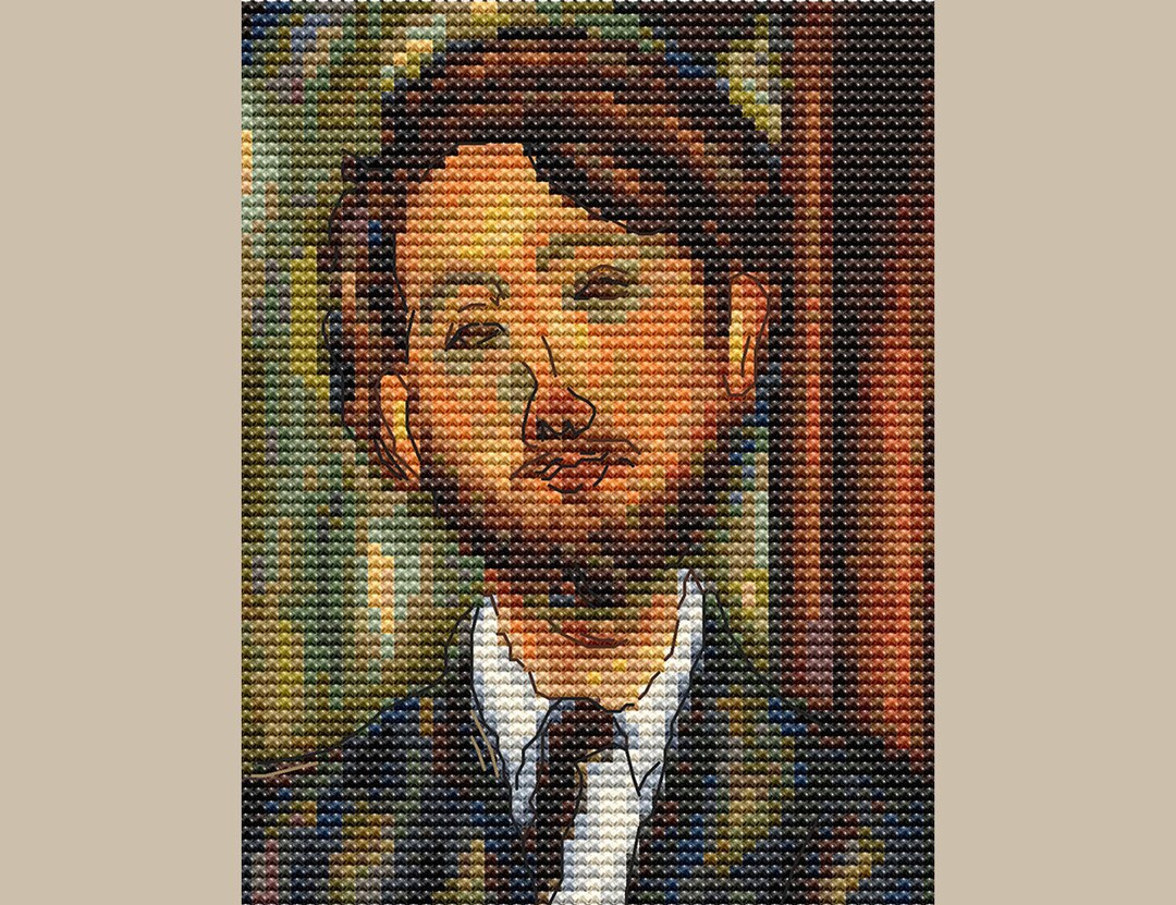 Man Portrait Cross Stitch Pattern - Etsy