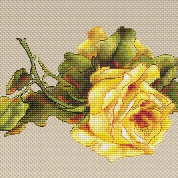 Yellow Rose Pattern - Etsy
