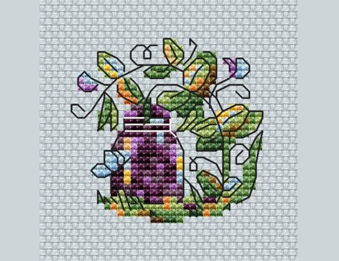 Peas and Berries Cross Stitch Pattern - Etsy
