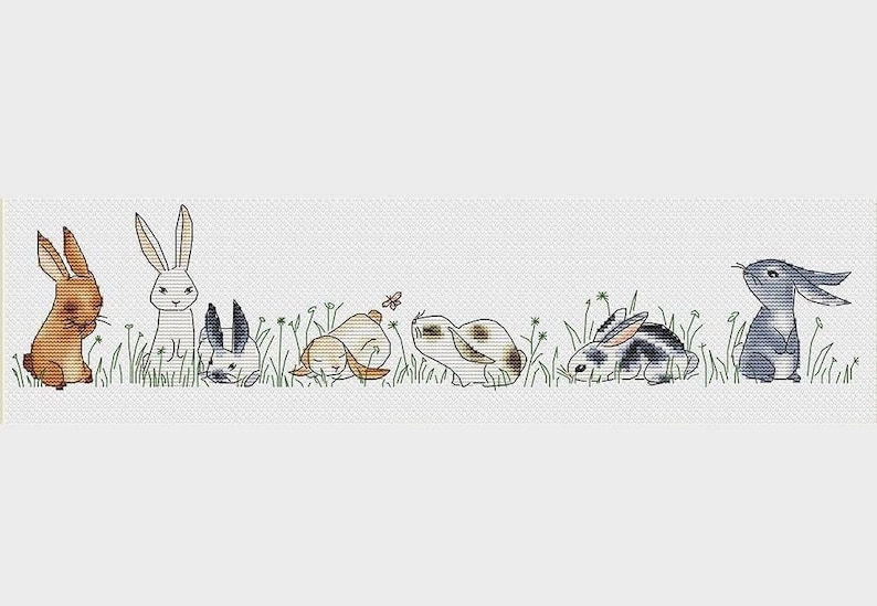 Cute Rabbits Cross Stitch Pattern - Etsy