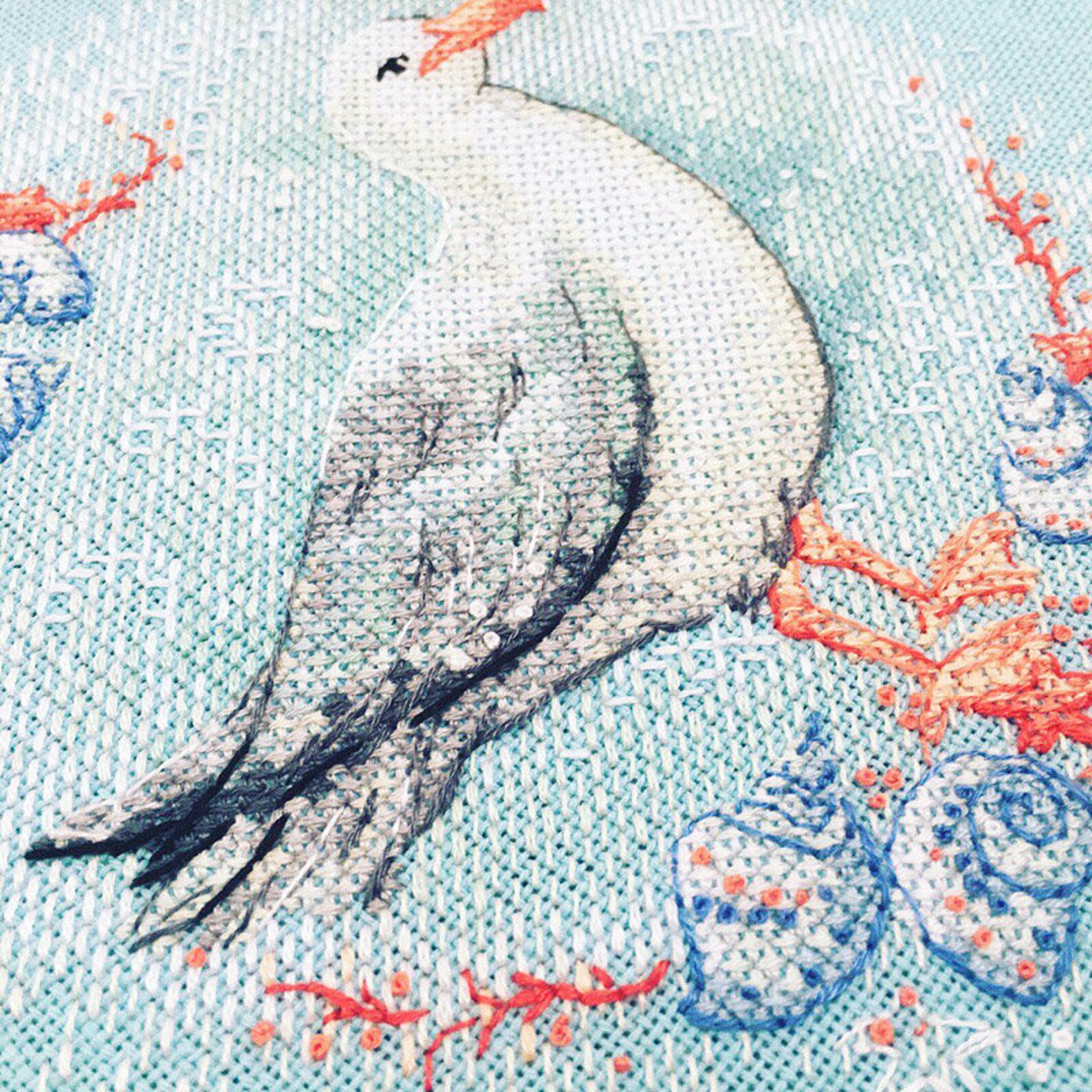Seagull Cross Stitch Pattern Sea Bird Cross Stitch Seagull | Etsy