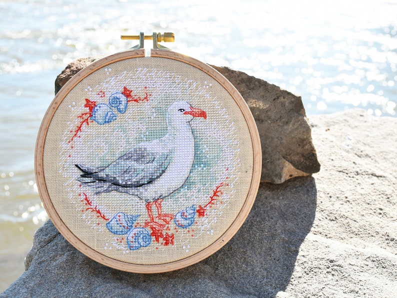 Seagull Cross Stitch Pattern Sea Bird Cross Stitch Seagull | Etsy