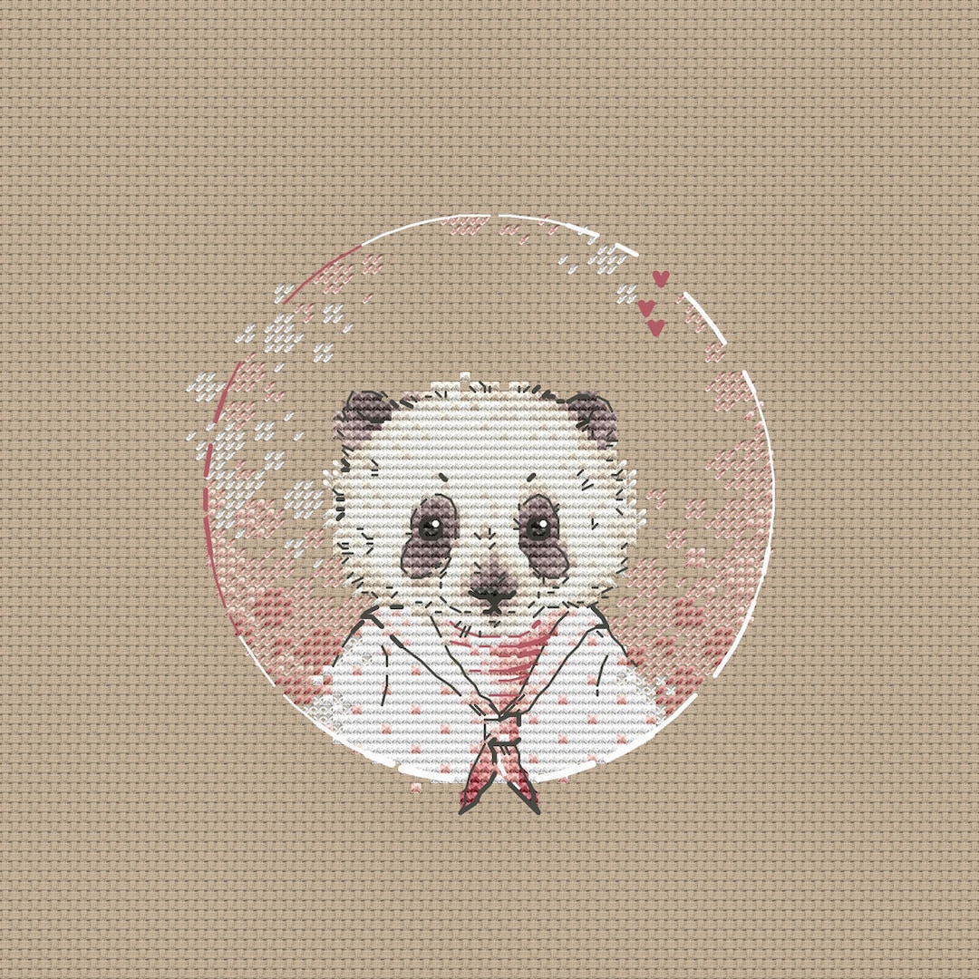Baby Panda Cross Stitch Pattern Cute Panda Cross Stitch Baby Cross ...