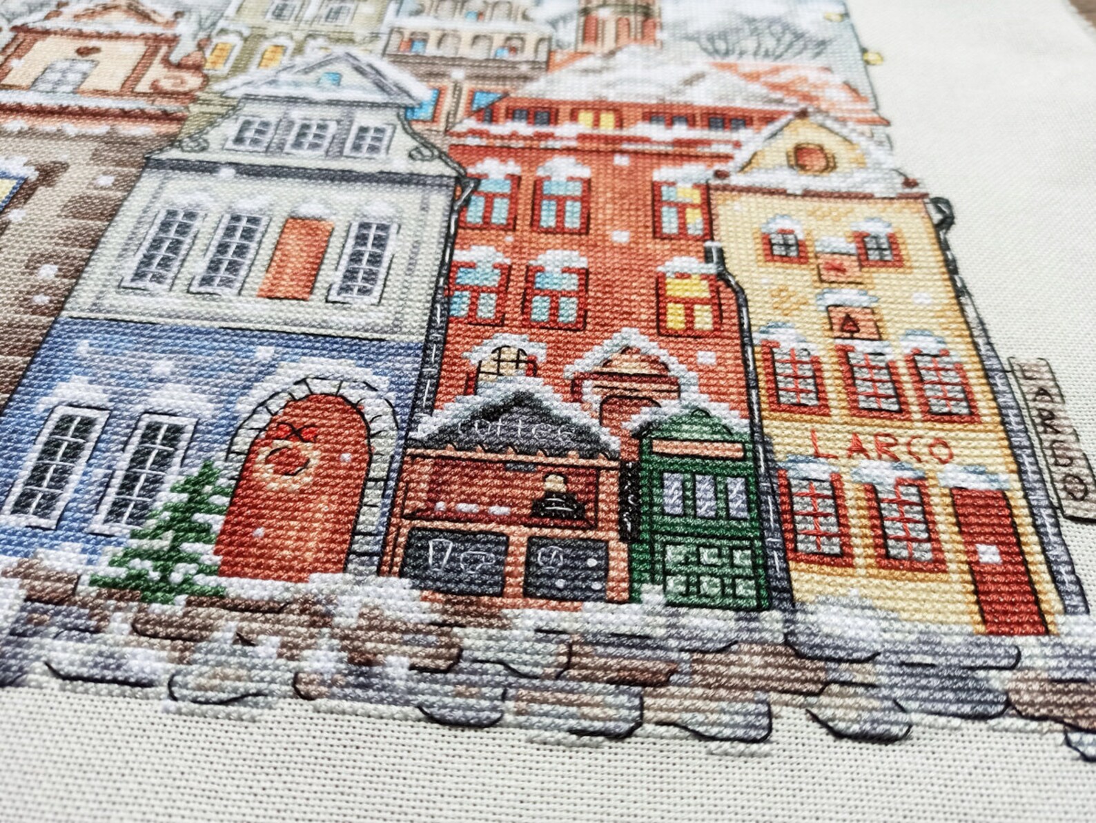 Christmas City Cross Stitch Pattern Winter City Cross Stitch - Etsy