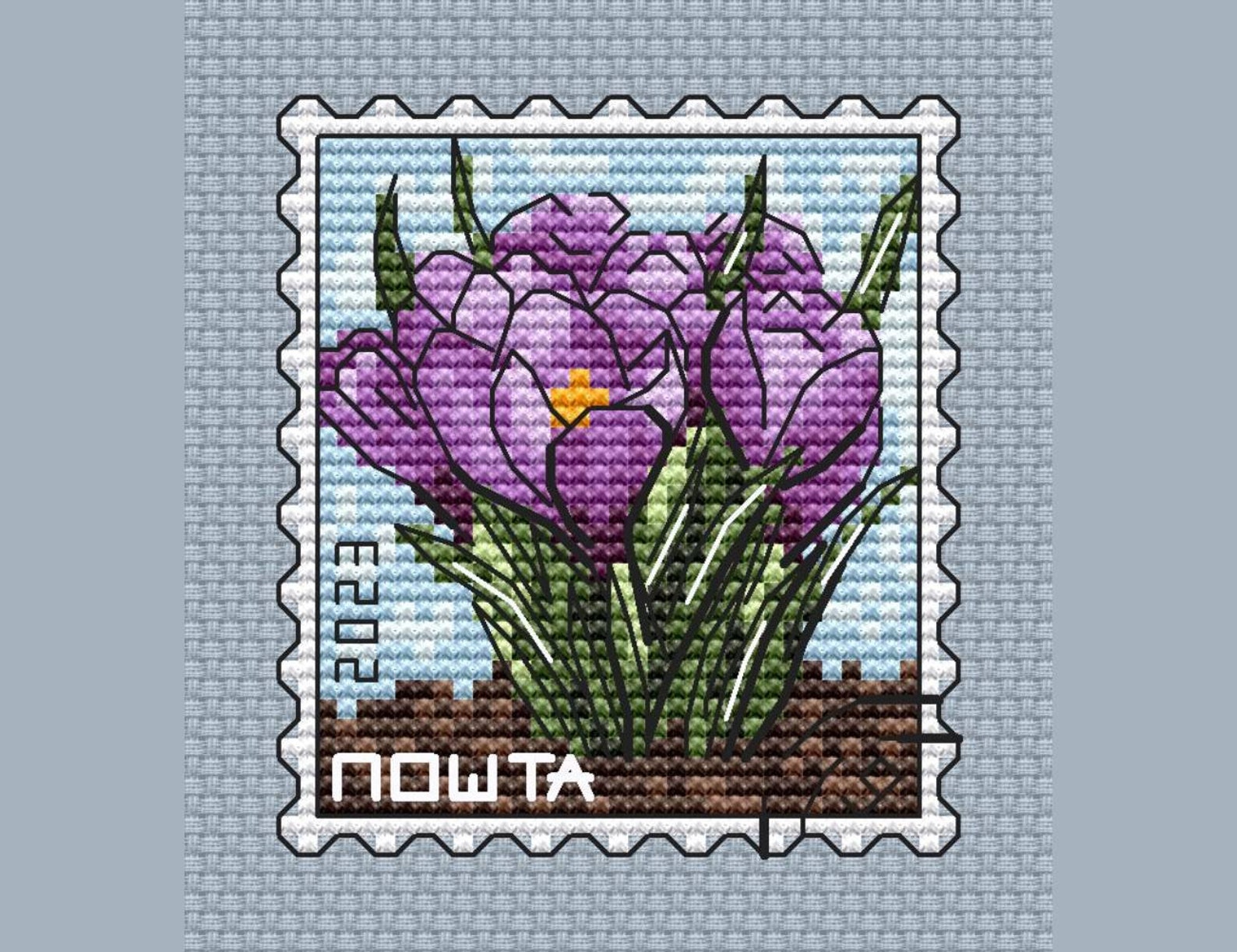 Crocus Cross Stitch Pattern - Etsy