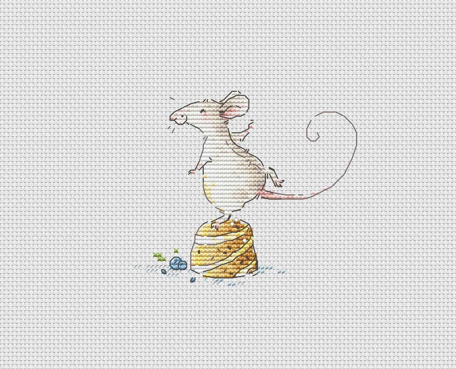 Mouse With Cupcake Set Cross Stitch Pattern - Etsy