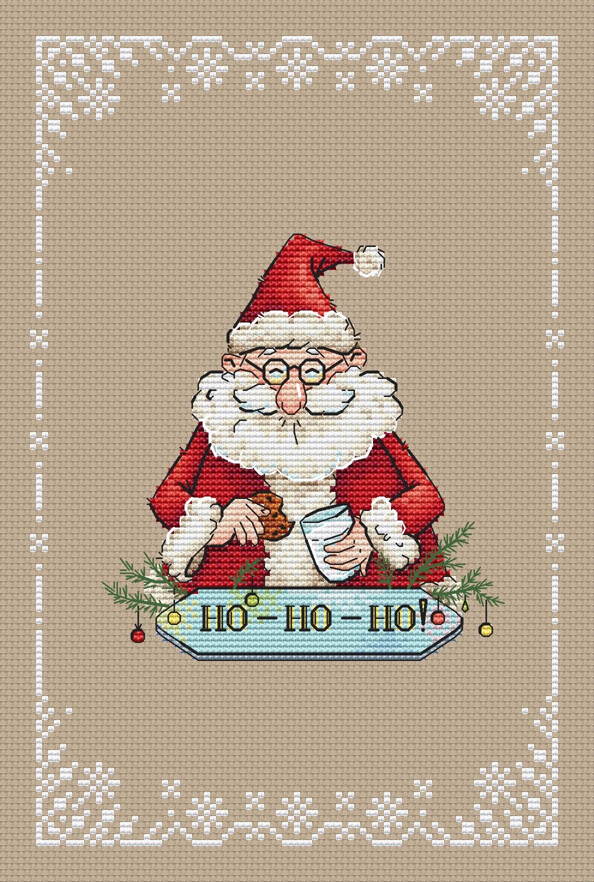 Cute Santa Set of Cross Stitch Patterns - Etsy