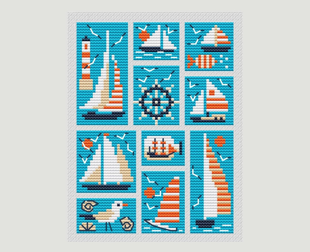 Sailboat Cross Stitch Pattern - Etsy