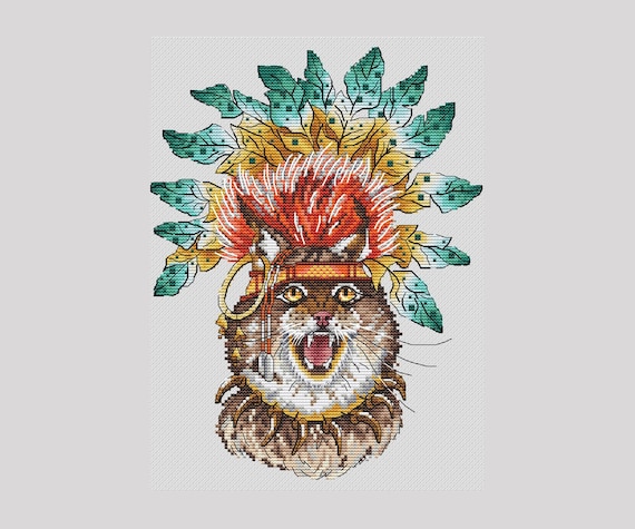 Lynx Cross Stitch Pattern - Etsy