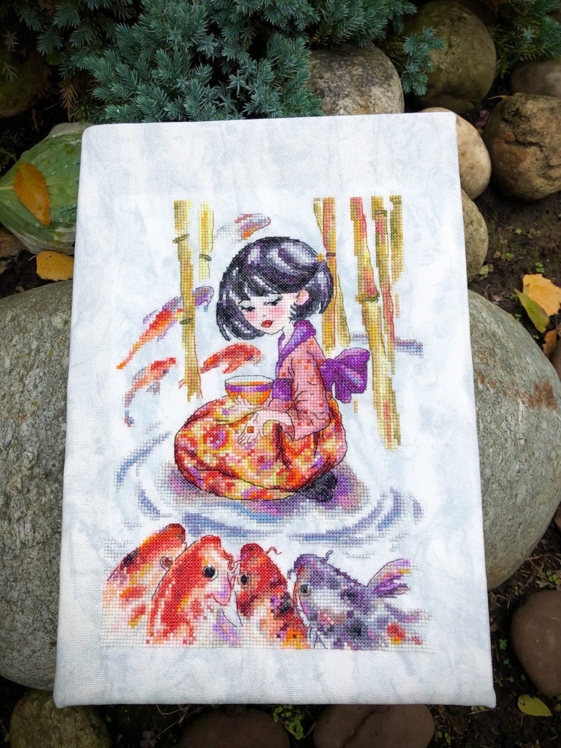 Japanese Girl Cross Stitch Pattern - Etsy
