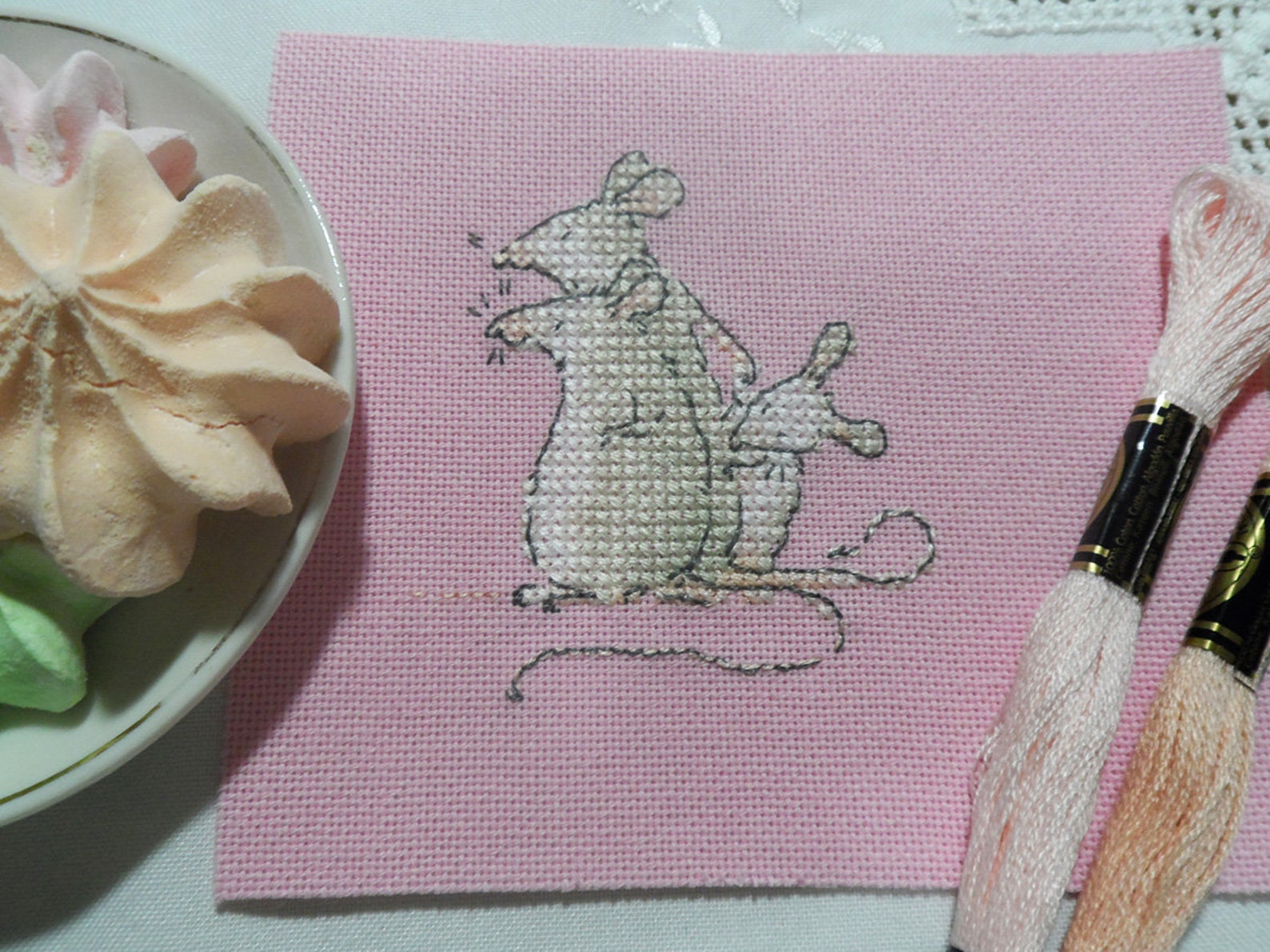 Mice Family Cross Stitch Pattern Three Mice Cross Stitch Cute Mouse ...