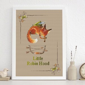 Robin Hood Fox Cross Stitch Pattern Hero Fox Cross Stitch Robin Hood ...