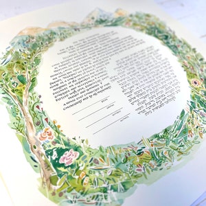 Custom Ketubah, Custom Wedding Art, Hand-lettered and Hand-painted ...