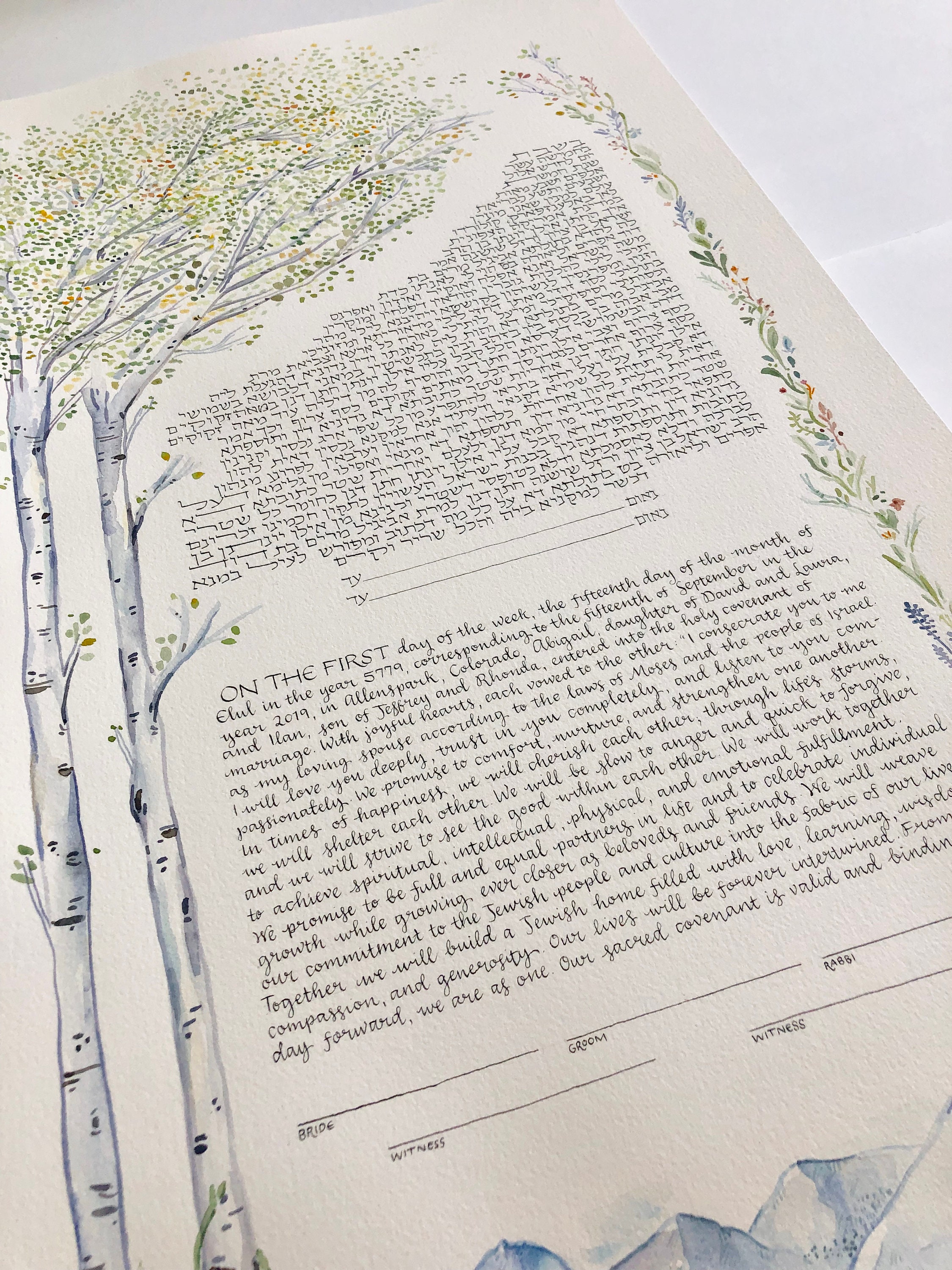 Custom Ketubah / Wedding Art - Etsy