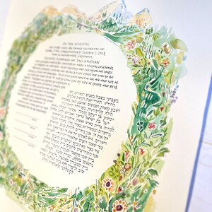 Custom Ketubah, Custom Wedding Art, Hand-lettered and Hand-painted ...