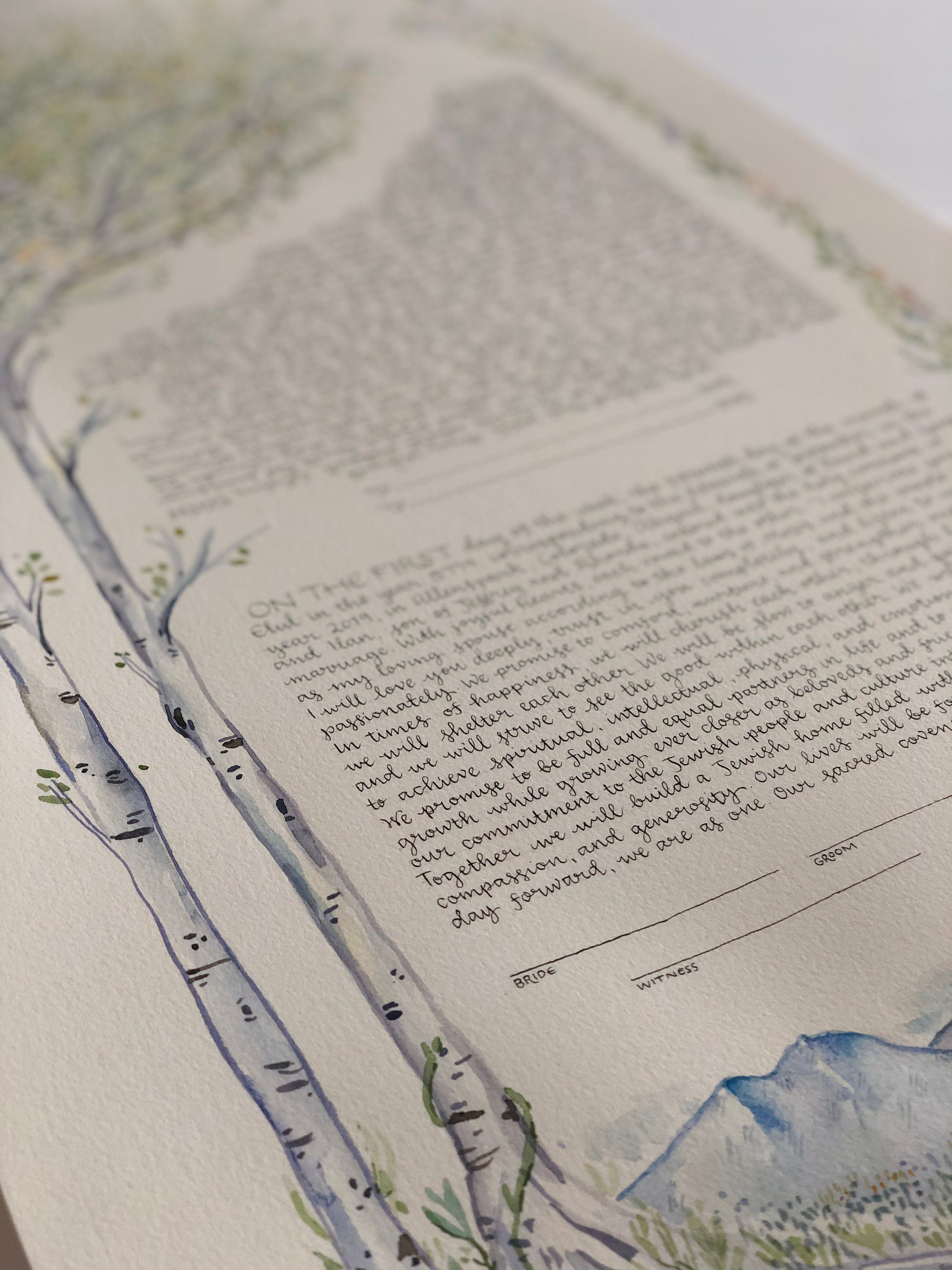 Custom Ketubah / Wedding Art - Etsy
