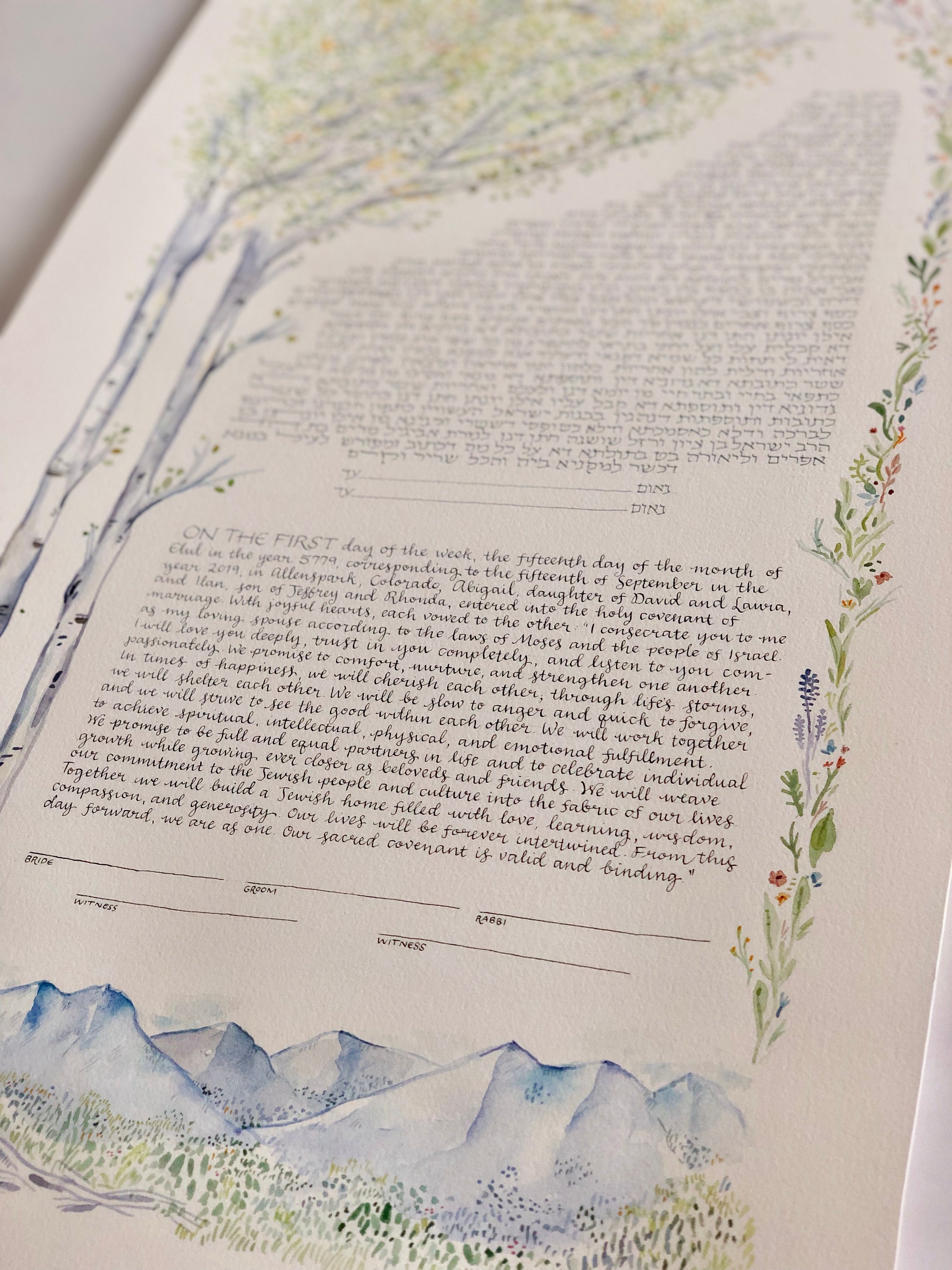 Custom Ketubah / Wedding Art - Etsy Canada