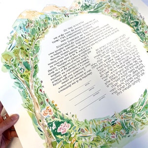Custom Ketubah, Custom Wedding Art, Hand-lettered and Hand-painted ...