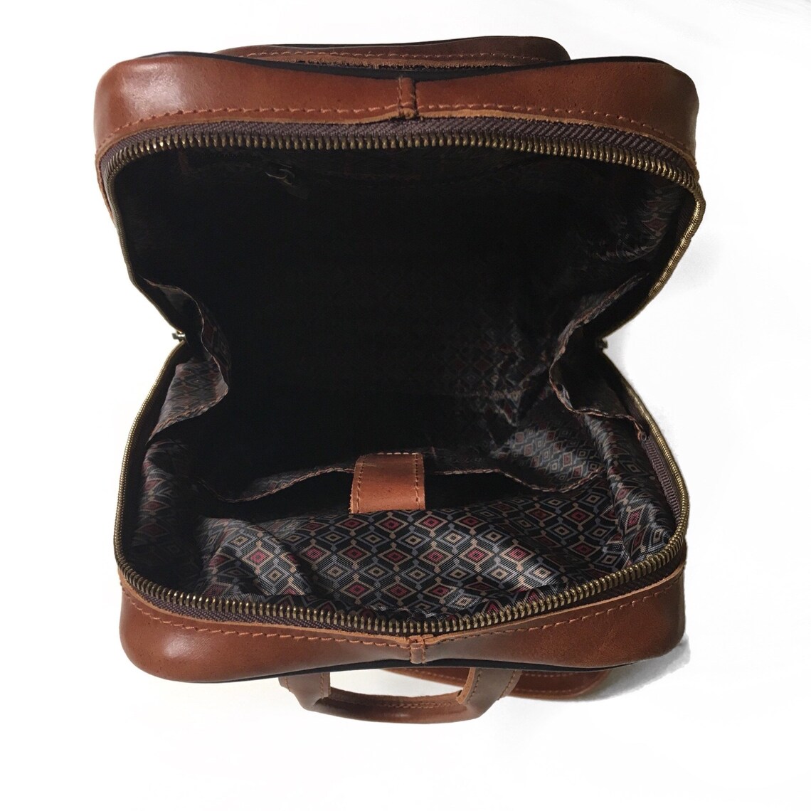 Leather Women Backpack Shoulder Bag Medium Size Brown Rucksack | Etsy