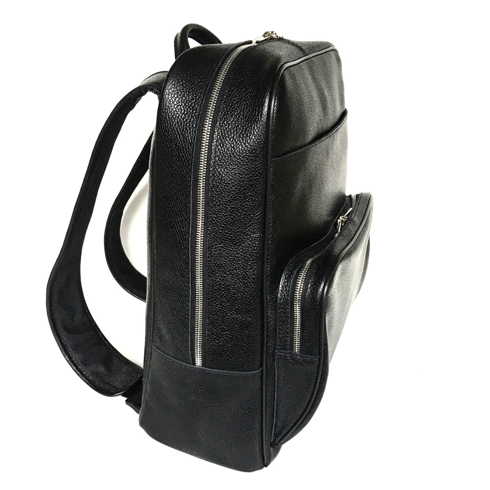 Black Leather Backpack Leather Black Rucksack for Men Backpack - Etsy