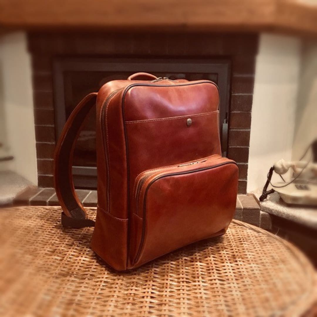 Leather Backpack Leather Brown Rucksack for Men Backpack for Men Men's ...