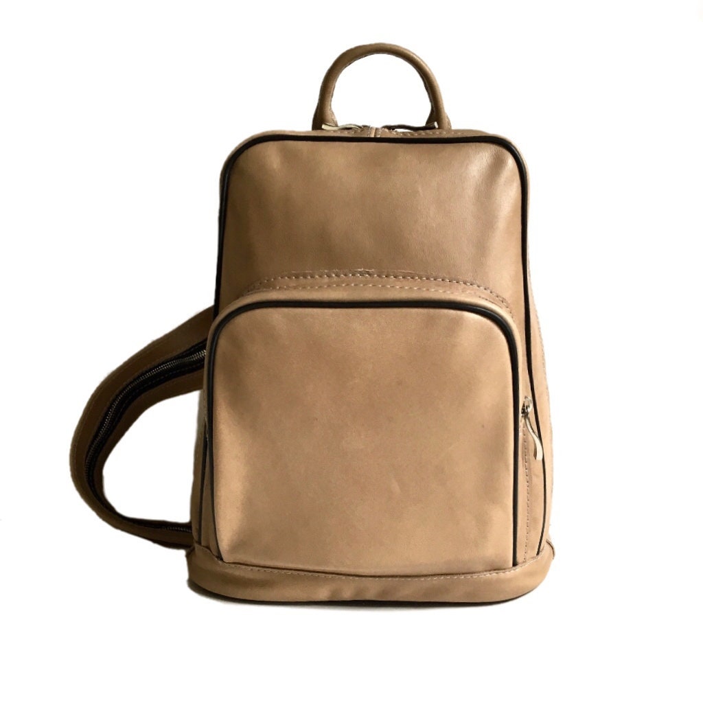 Leather backpack for women Small shoulder bag Medium size | Etsy