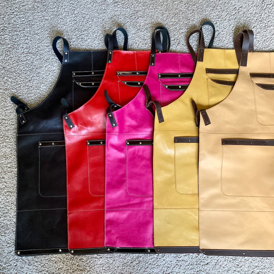 Leather Apron With Pockets Craft Apron Work Apron for Woodworking ...