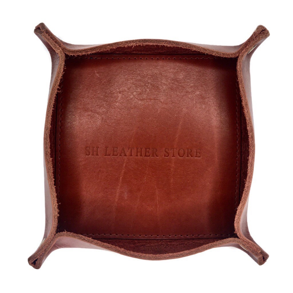 PERSONALIZED LEATHER TRAY Leather Catch All Tray Made of Crazy - Etsy UK