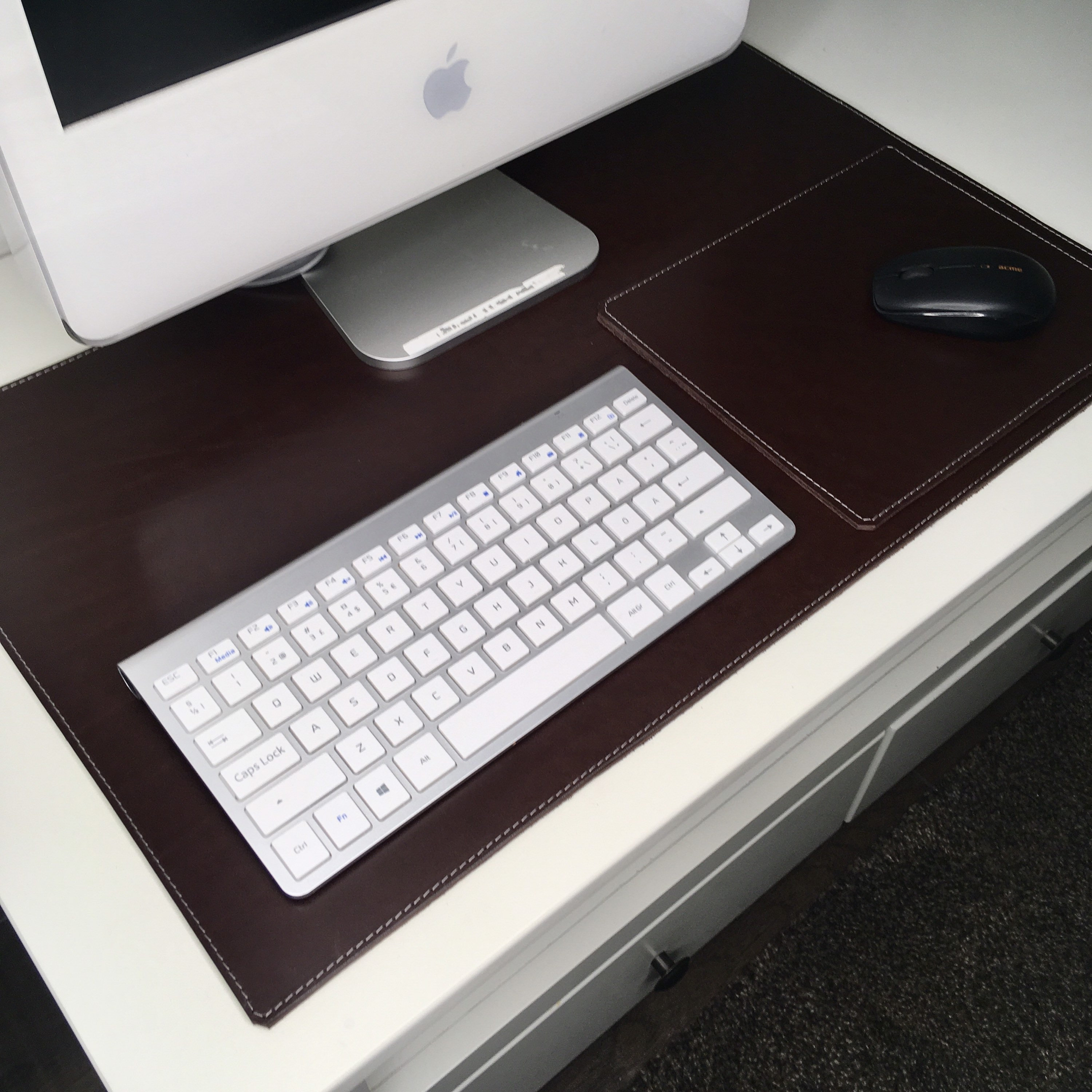 Dark Brown PERSONALIZED LEATHER TABLE Mat Leather Mousepad Set of Table ...