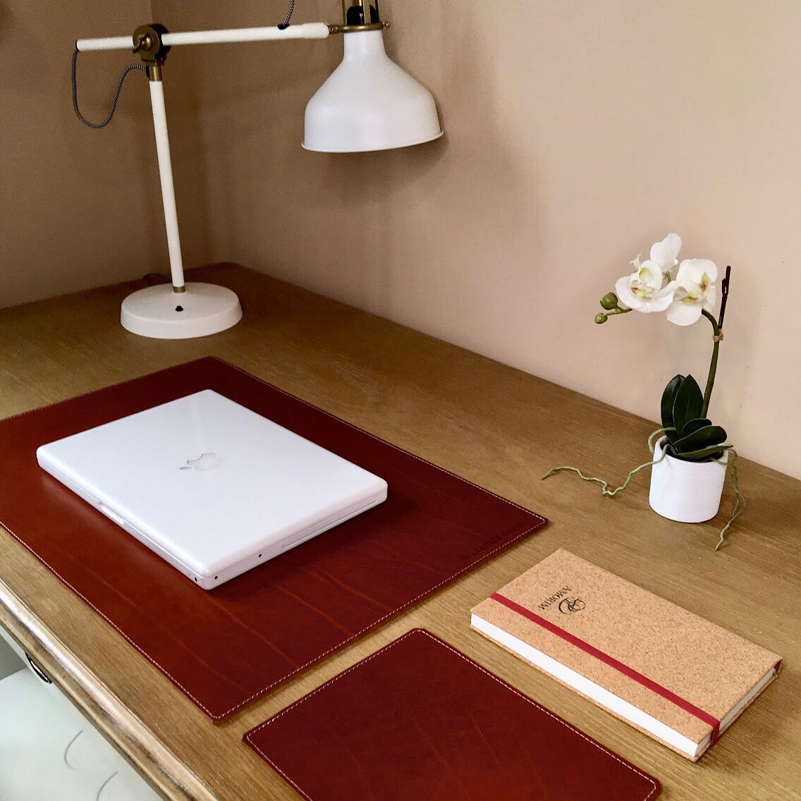 PERSONALIZED LEATHER TABLE Mat Leather Mousepad Set of Table Pads Full ...