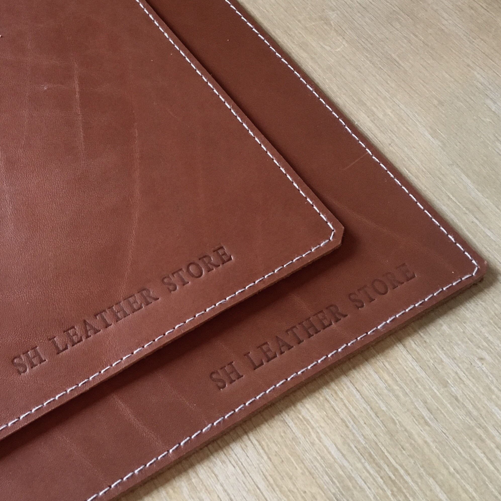 PERSONALIZED LEATHER TABLE Mat Leather Mousepad Set of Table - Etsy